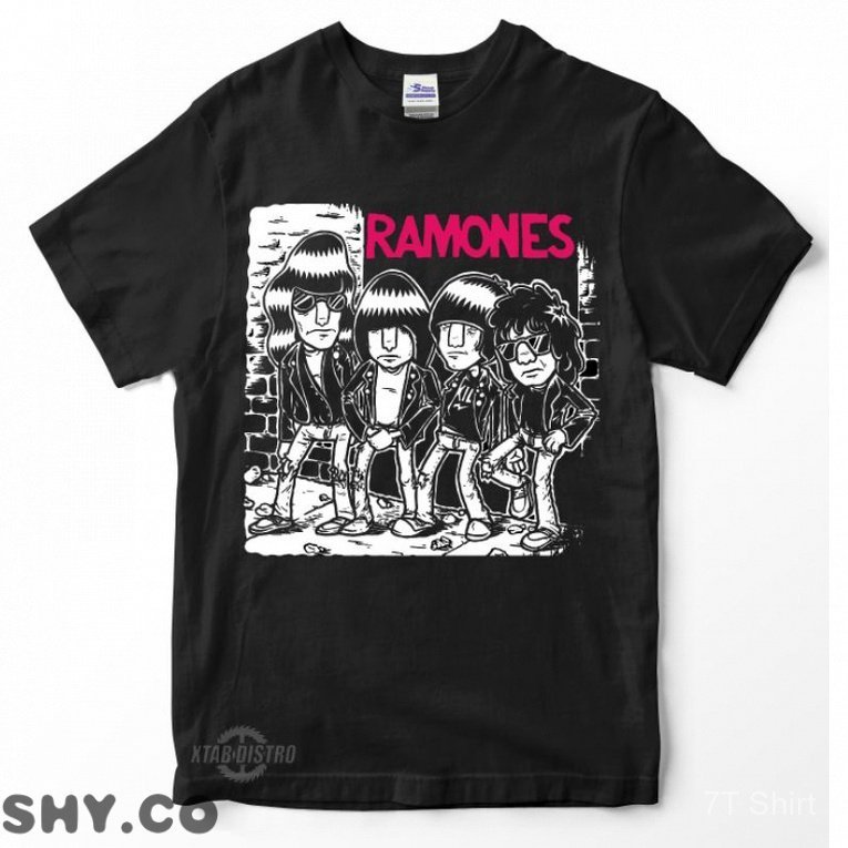RAMONES CARTOON Premium T-Shirt Ramones Rock N Roll Hey Ho Lets Go ...