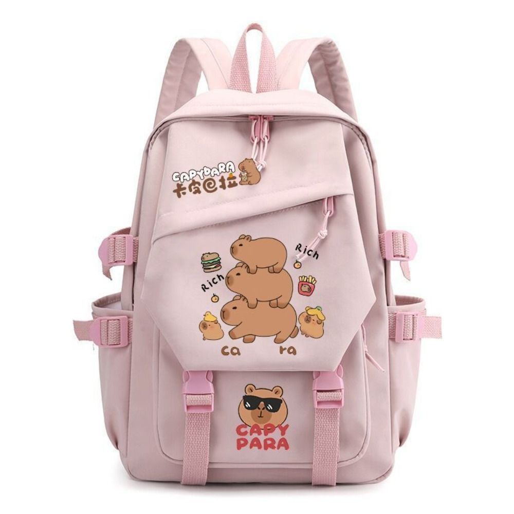 Capybara Capybara Printed Backpack Teenager Student Schoolbag Large ...