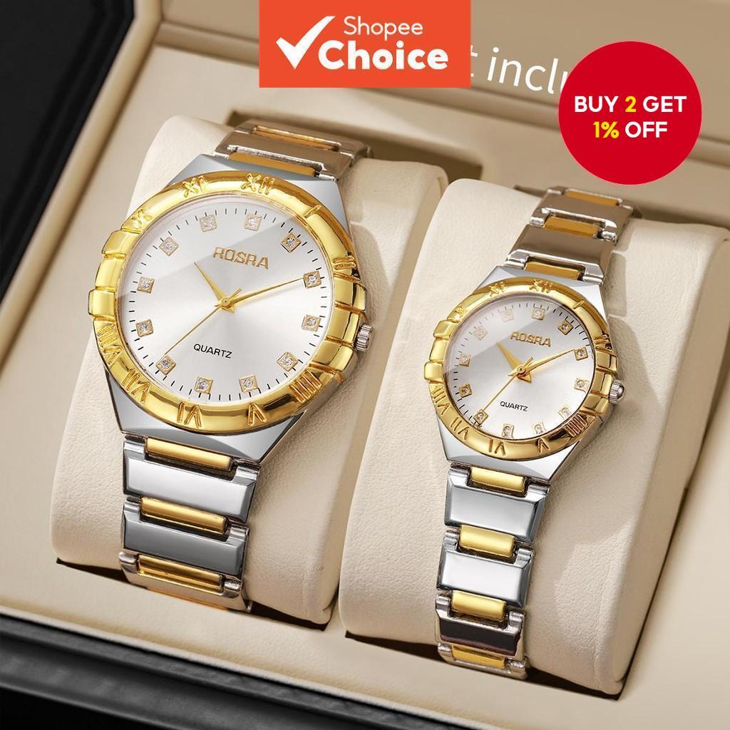 1/2PCS Fashion Couple Watches, Women's Quartz Watch with Stainless ...