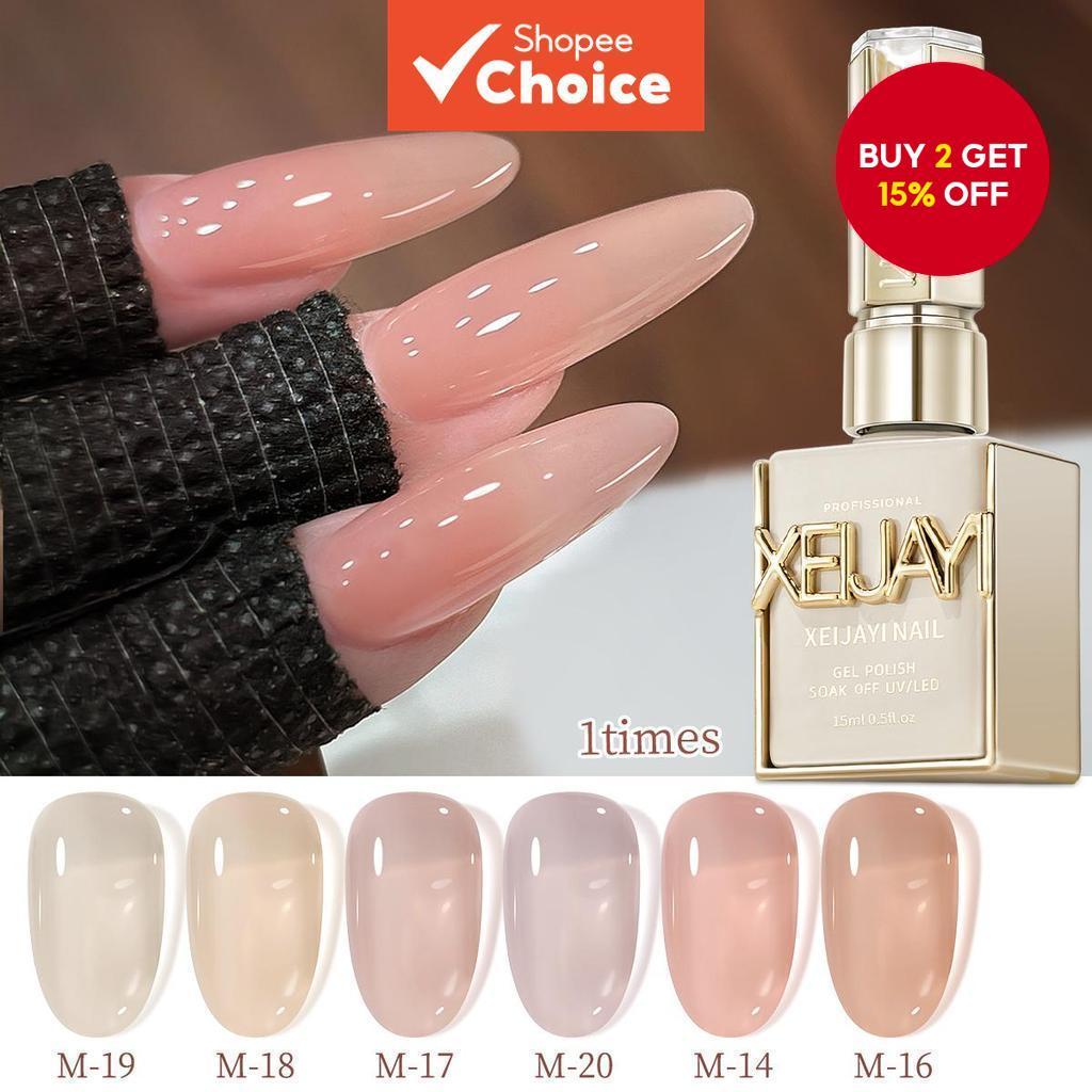 XEIJAYI 6Pcs 15ml 1pc 15ml Water Jelly Crystal Gel Nail Polish ...
