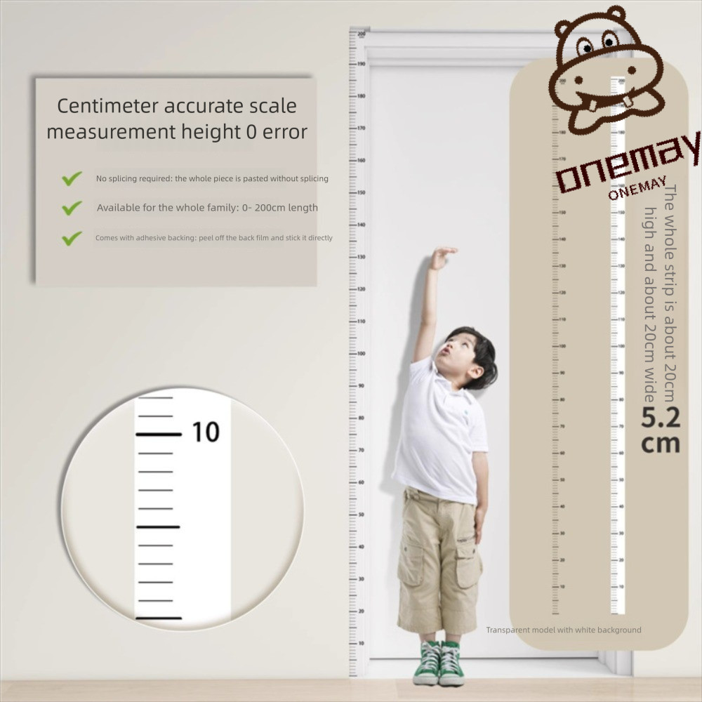 ONE-MAYSHOW Height Measurement Sticker, Self-adhesive Removable Child ...