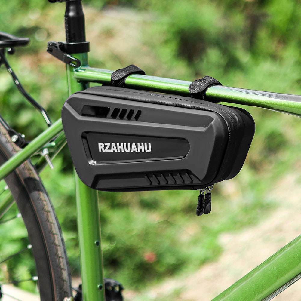 ⚡24H⚡ Bicycle Top Tube Bag Waterproof Cycling Pouch Hard Shell Bicycle ...