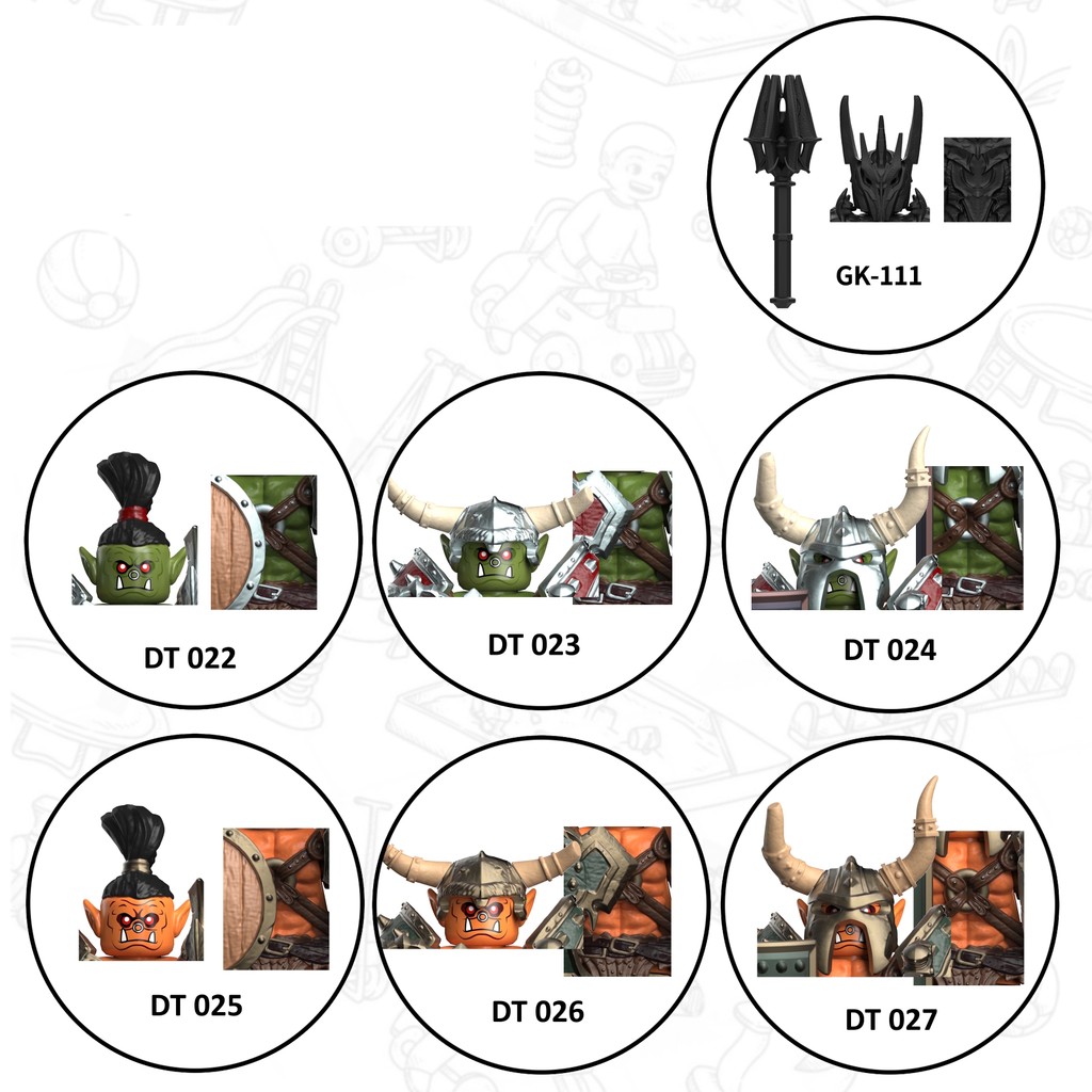 Poseable Action figure DT8905 - Sauron and Orc (SKU DT022 - DT027 ...