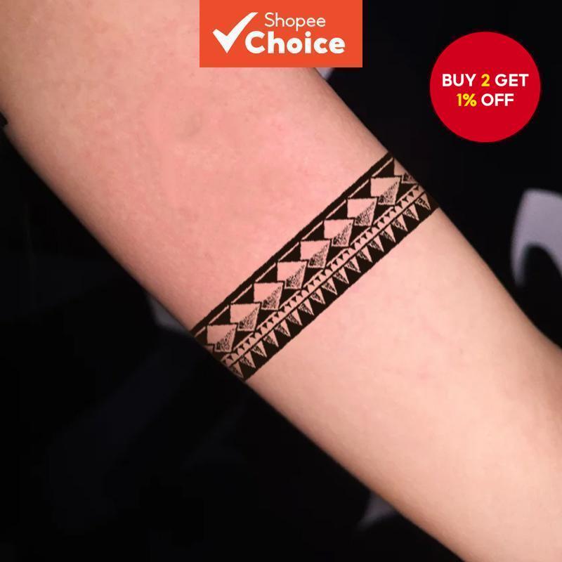 New Herbal Tribal Armband Tattoos - Temporary Stickers for Men/Women ...