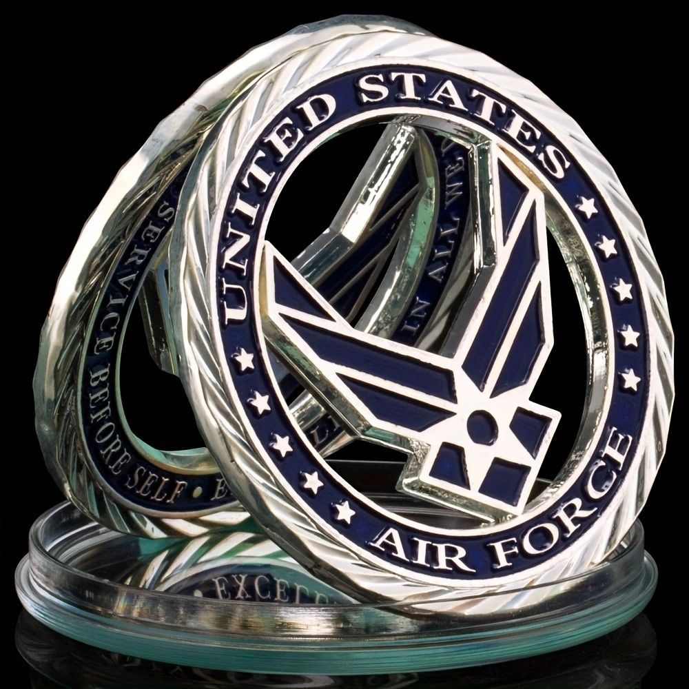 Air Force Logo Commemorative USAF Colorful Enamel Hollow Badge Series ...