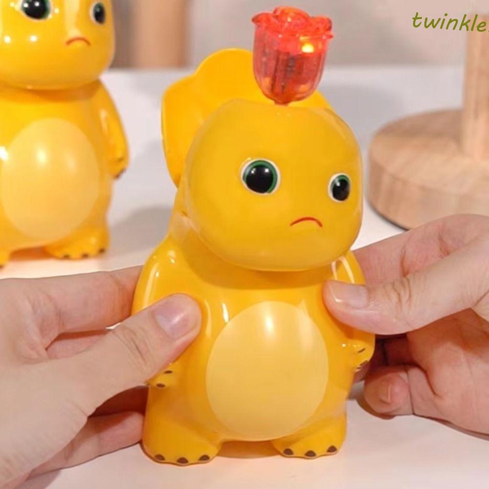 TWINKLE1 Yellow Dragon Keychain, Milk Dragon with LED Dragon Key Ring ...