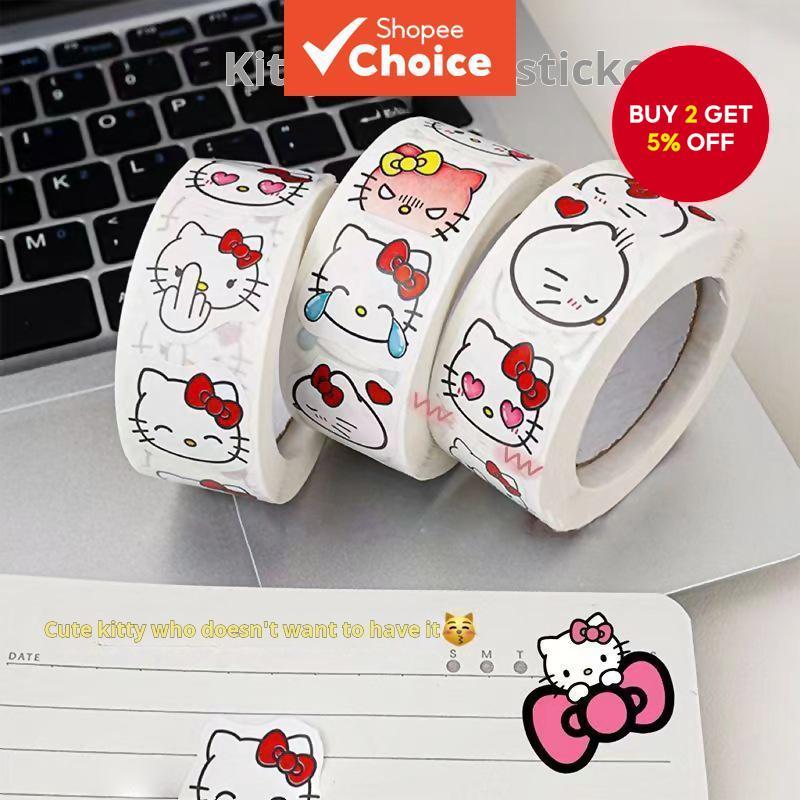 500pcs Cute Cartoon Cat Sticker Roll, Kawaii Decorative Sealing ...
