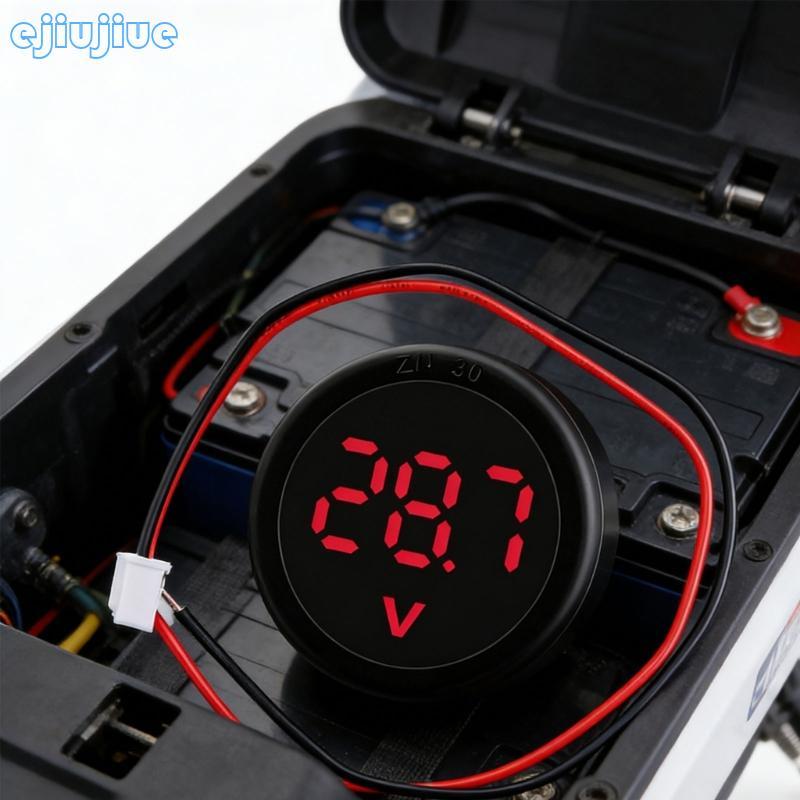 cc Digital Voltage Meter 4V-100V 2 Wire Round Display Voltmeter For ...
