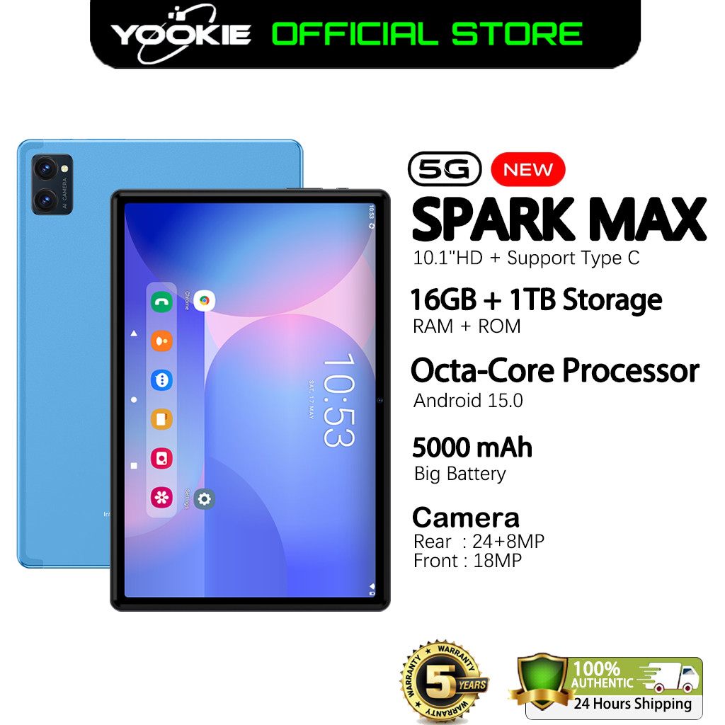 SPARK MAX tablet android tablet for kids 16GB+1TB 5000mAh Dual SIM With ...