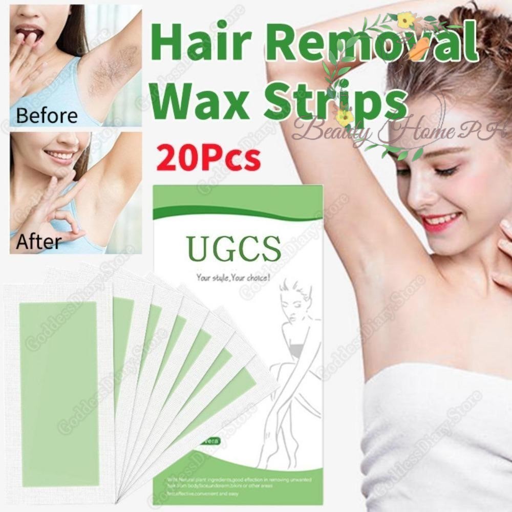 20Pcs/Box Painless Hair Removal Wax Strips Papers Hair Removal Tool ...