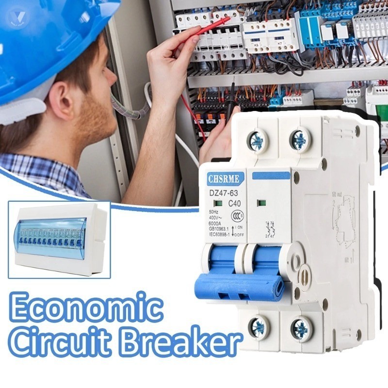 2P AC DC Electric Circuit Breaker Miniature Circuit Breaker AC DC ...
