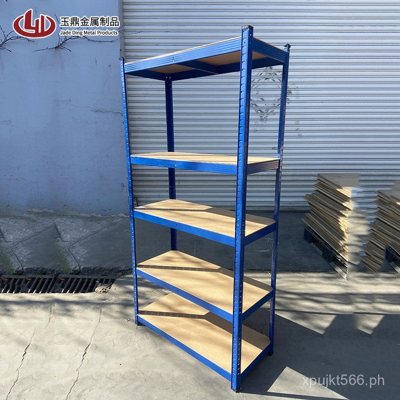 Plug-in Reinforced Light Iron Plate Shelves Warehouse Spray Coated ...