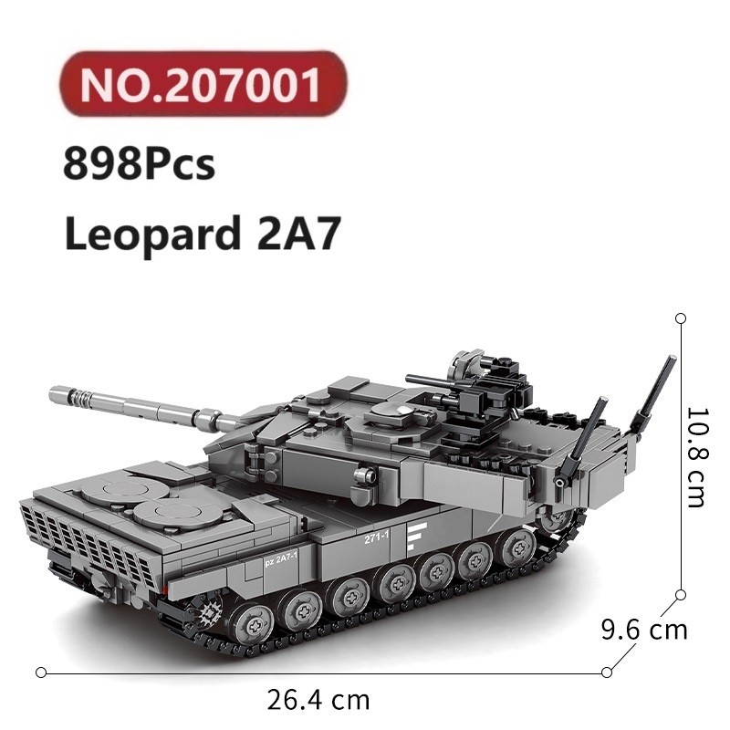 Leopard 2A7 Tanks Building Blocks 898 Pcs Sembo Block Tank Bricks Toy ...