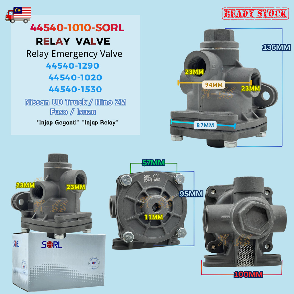 Relay Valve 44540-1010-SORL Injap Geganti Nissan UD Truck Isuzu Fuso ...