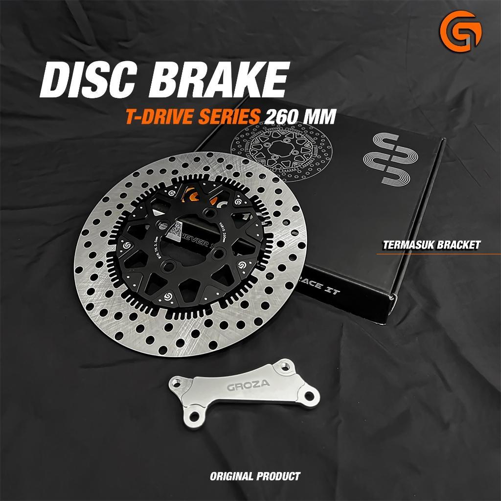 GROZA Disc Brake Semi Floating Disc 260 mm & 220 mm T-Drive BEAT, Vario ...