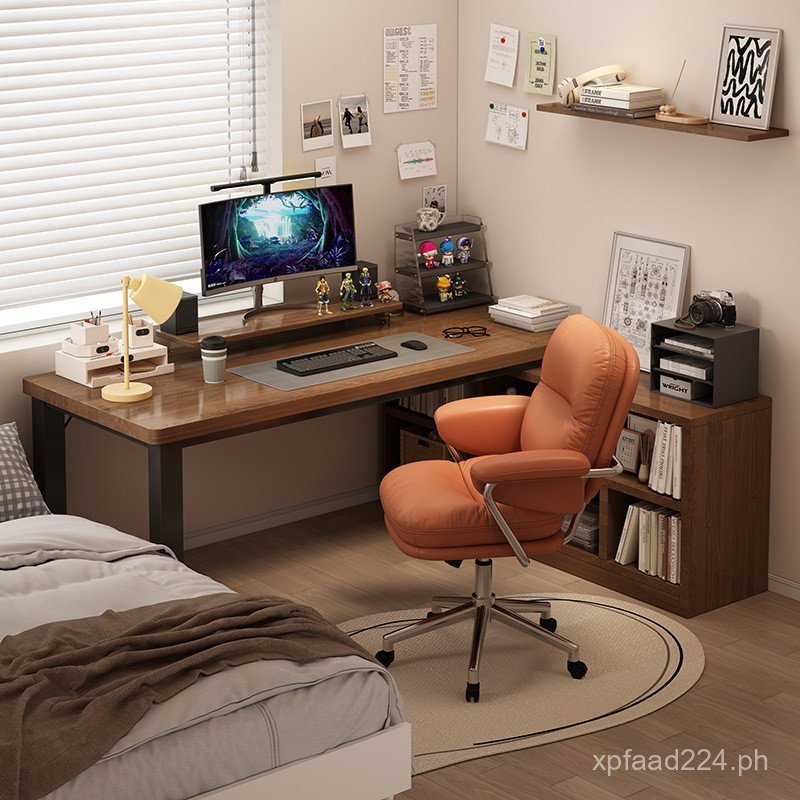 Integrated Desk Study Desk Computer Desk Gaming Desk Bookshelf Desk ...