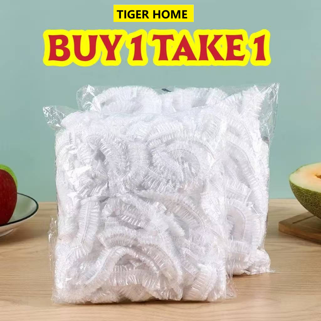 BUY1 TAKE 1 160pcs Disposable Bowl Cover Plastic Wrap Bag Food Grade ...
