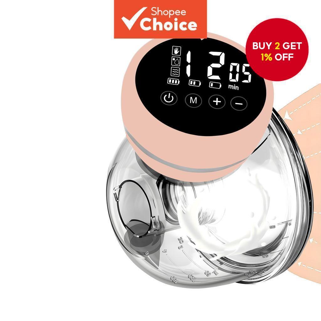 1 Piece Rechargeable Electric Portable Breast Pump, Pink | Shopee ...