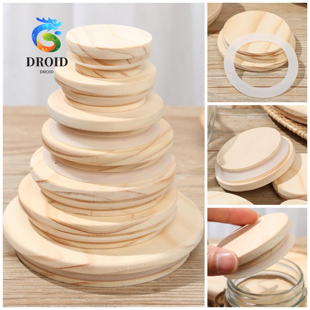 DROID Mason Jar Lid Wooden Bottle Sealing Caps Compatible Wide Mouth ...