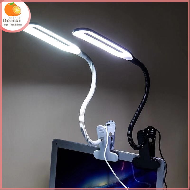 Portable Clip Desk Lamp Eyes Protection Clamp Clip Light Bendable USB ...