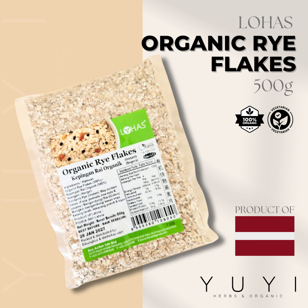 【Lohas】Organic Rye Flakes - 500g | Shopee Philippines