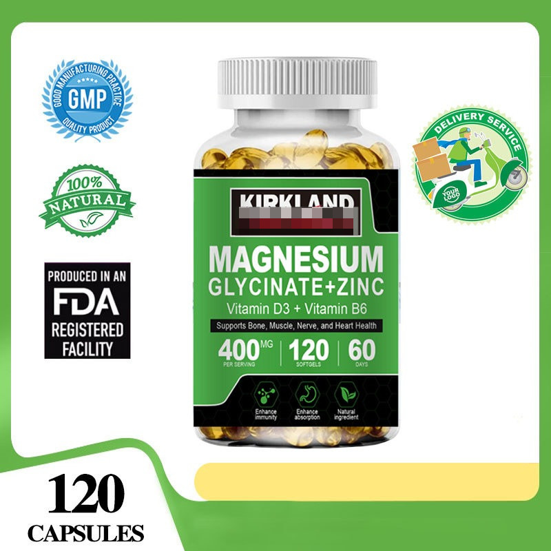 Kirk Magnesium Glycinate + Zinc Capsules Relieve Stress, Improve Mood ...