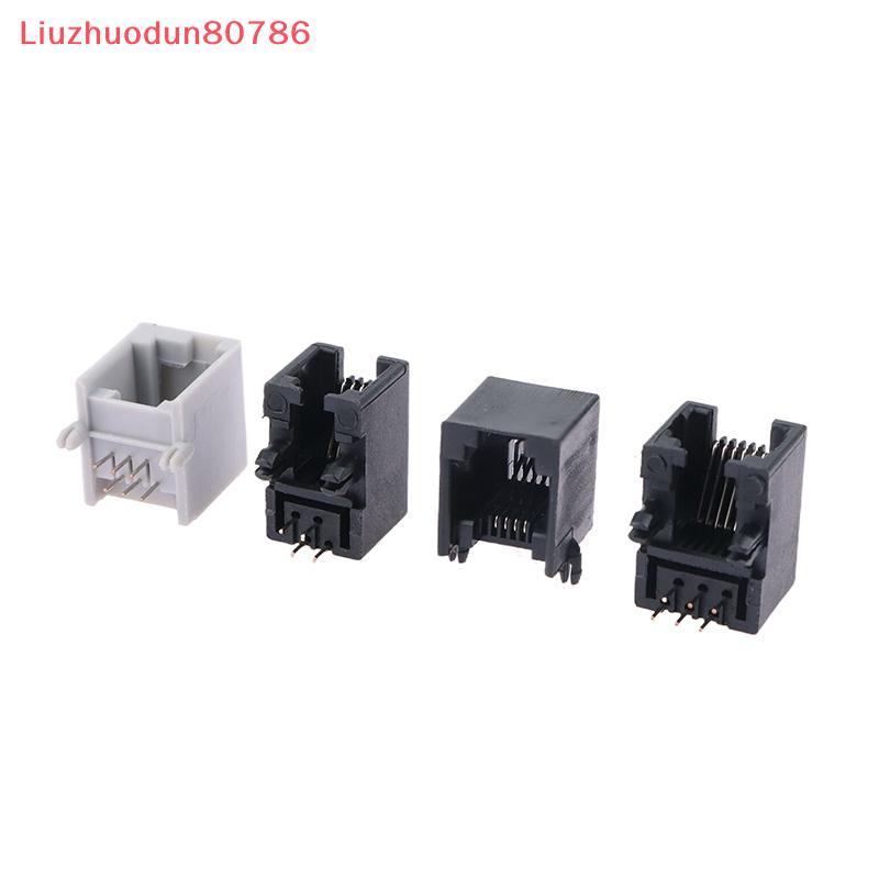 Liuzhuodun80786 10PCS RJ11 Telephone Socket Curved Pin 95001 4P4C 6P6C ...