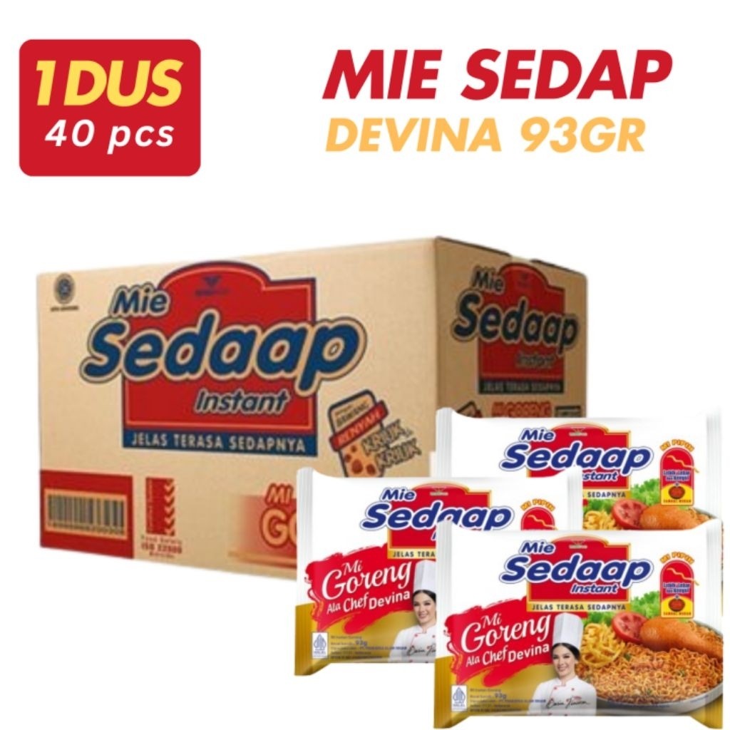 Mie sedaap Chef Devina Fried Instant Noodles 93g(Kemasan Karton ...
