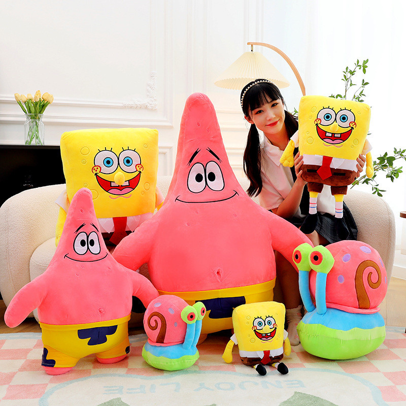 Cartoon SpongeBob SquarePants Plush Toy Patrick Star Doll Snail Doll ...