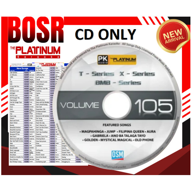 Platinum CD Volume 105(T-Series /x-Series /bmb-Series ) UPDATED 2025 ...