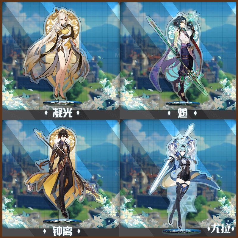 ST3 Genshin Impact Anime New Eula Action Figure Ganyu Albedo Rosaria ...