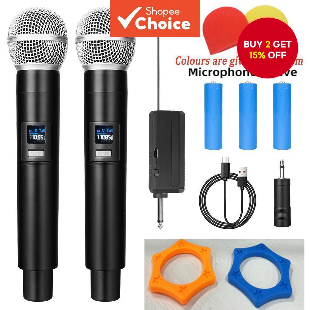 [Shopee Choice] UHF Wireless Dual Microphone Handheld Rechargeable ...