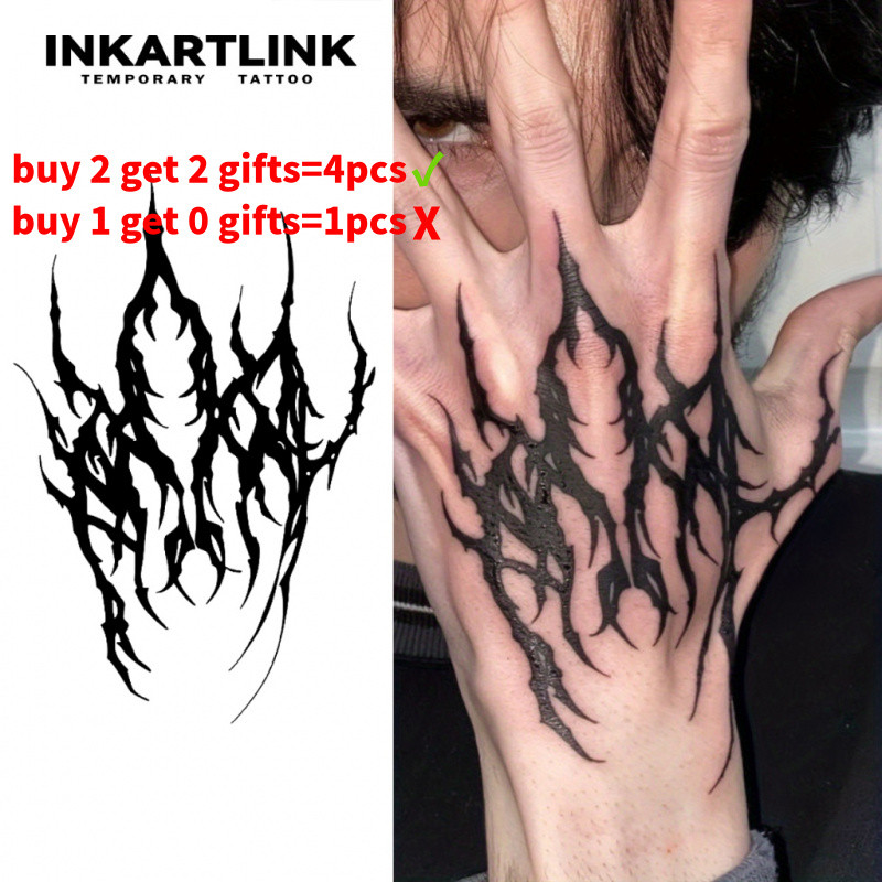 ink demon temporary tattoo stickers, waterproof long-lasting magic ...
