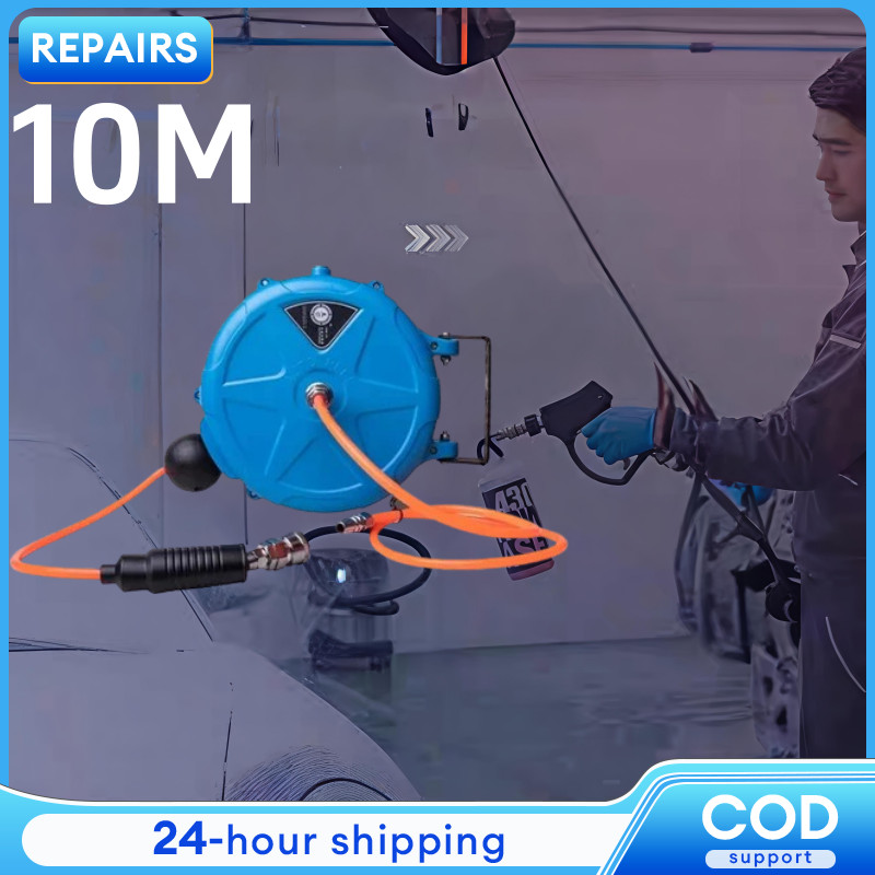 10/15M Retractable Wall Mount Auto Rewind Air Hose Reel Compressor Hose ...