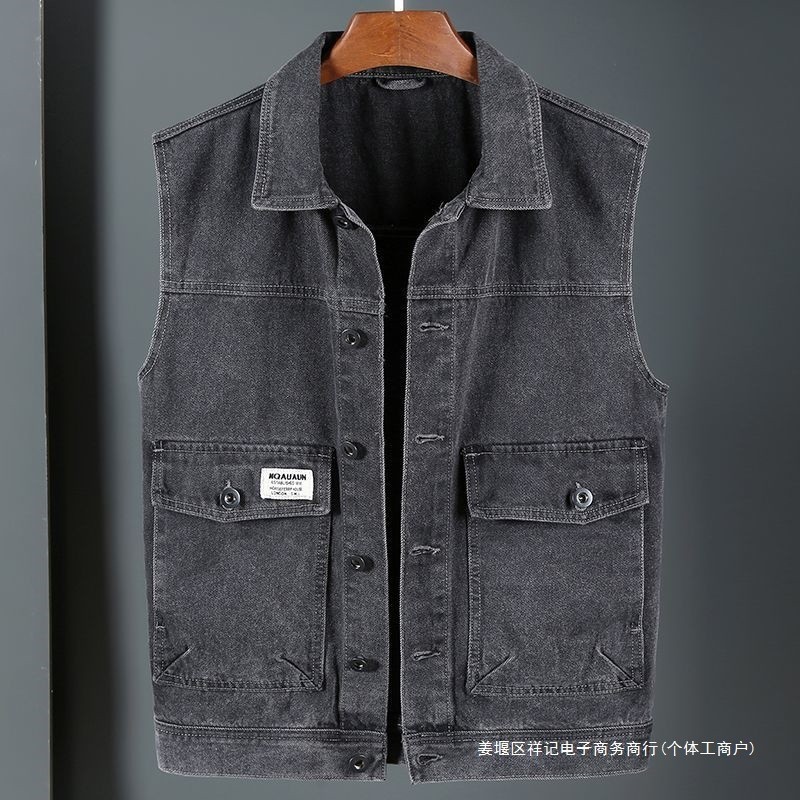 Denim Jacket Men Spring Autumn Loose Ruffian Handsome Hong Kong Style ...