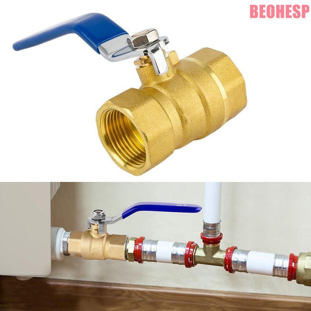 BEOHESP Brass Ball Valve, Pure Copper 2P Full Port Ball Valve, High ...