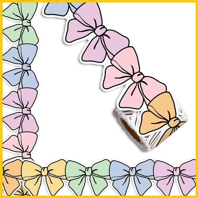 ACE 10m Colorful Bows Border Trim Classroom Borders Bowknot Bulletin ...
