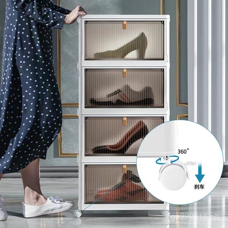 Shoe Box No-Installation Integrated Transparent Storage Box Thickened ...