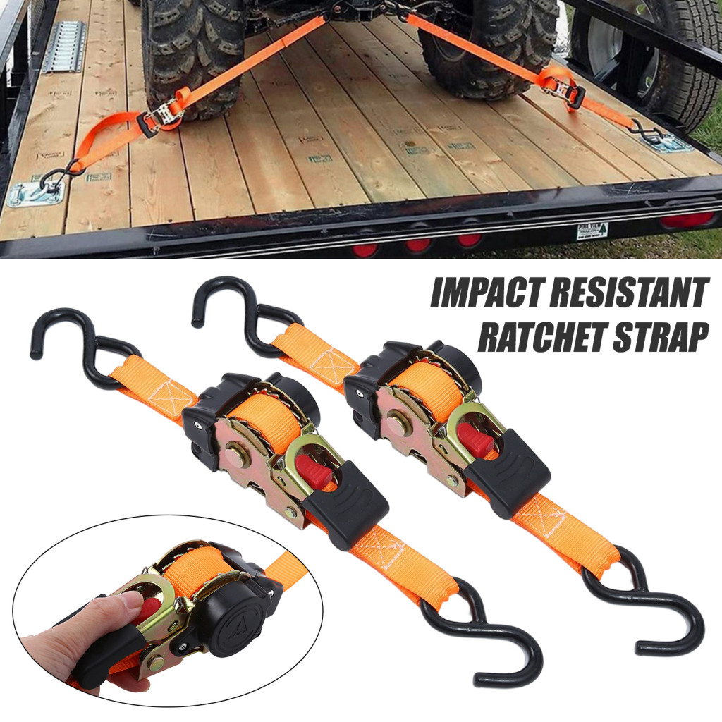Angelorid| Ratchet Tie Down Straps Ratchet Strap with Automatic Rewind ...