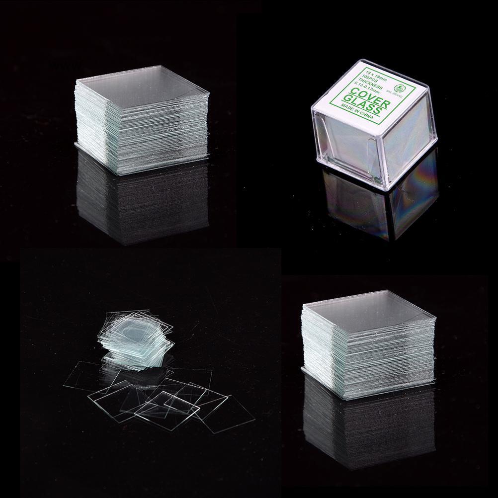 COD 100 pcs Glass Micro Cover Slips 18x18mm - Microscope Slide Covers ...