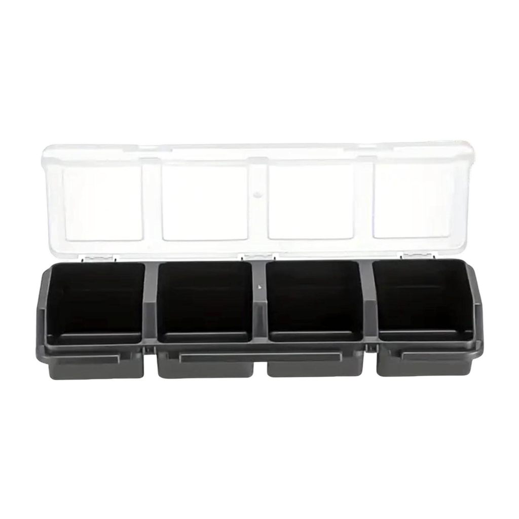Nail and Screw Organizer Bin Stackable 4 Compartment Divider Containers ...