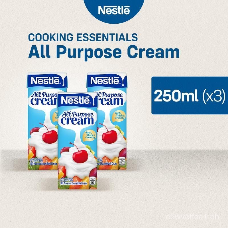 NESTLE All-Purpose Cream 250ml - Pack of 3 - Thick and Creamy with a ...