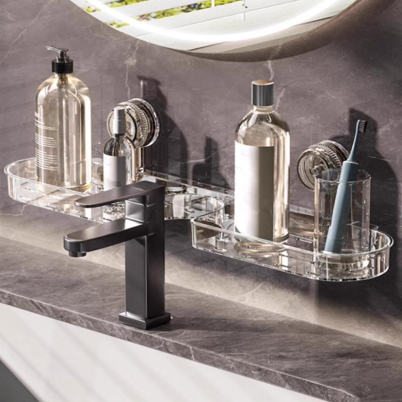 ZMONH Bathroom Detachable Faucet Storage Rack Suction Cup Non-punching ...