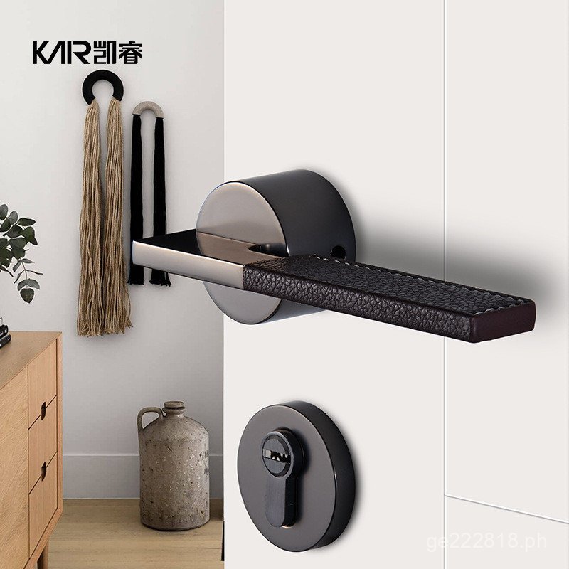 Nordic Silent Kairui Bathroom Interior Door Lock Split Lock Solid Wood ...