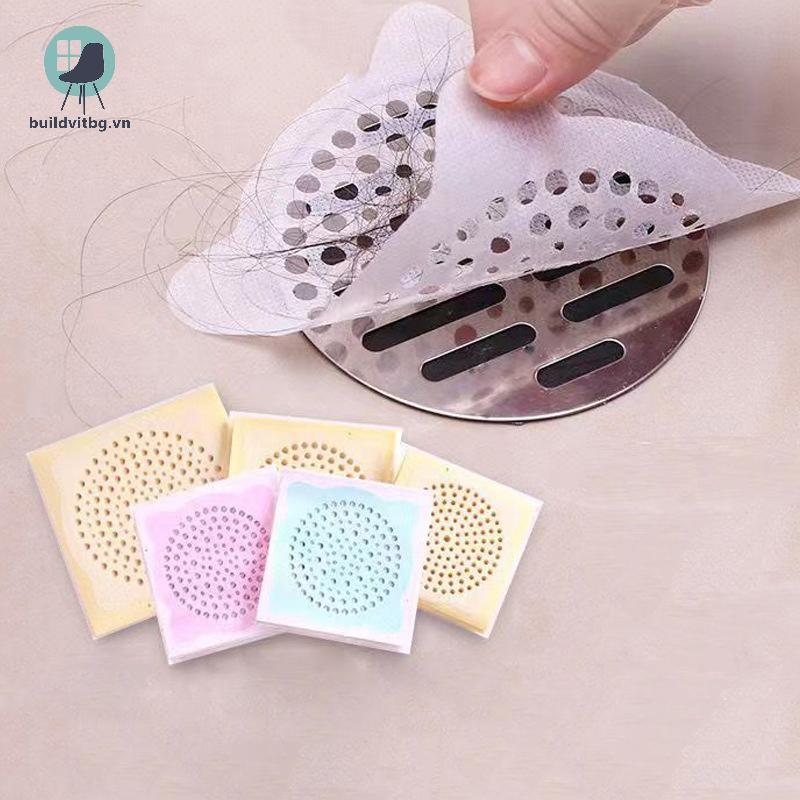 Bg 20Pcs Disposable Shower Drain Hair Catcher Strainer Filter Sticker ...