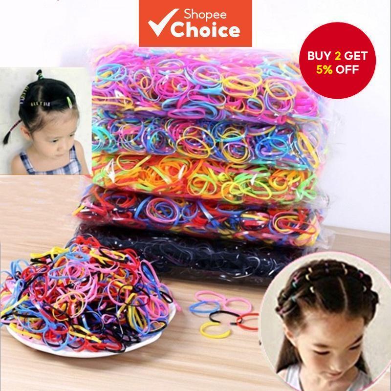500pcs Colorful Silicone Hair Bands for Kids - Stretchy and Fun Hair ...
