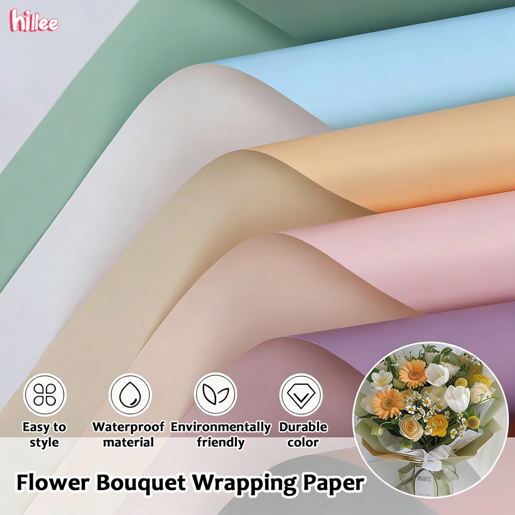 Waterproof Thick Dual Color Gift Paper 58x58cm Korean Bouquet Wrap ...