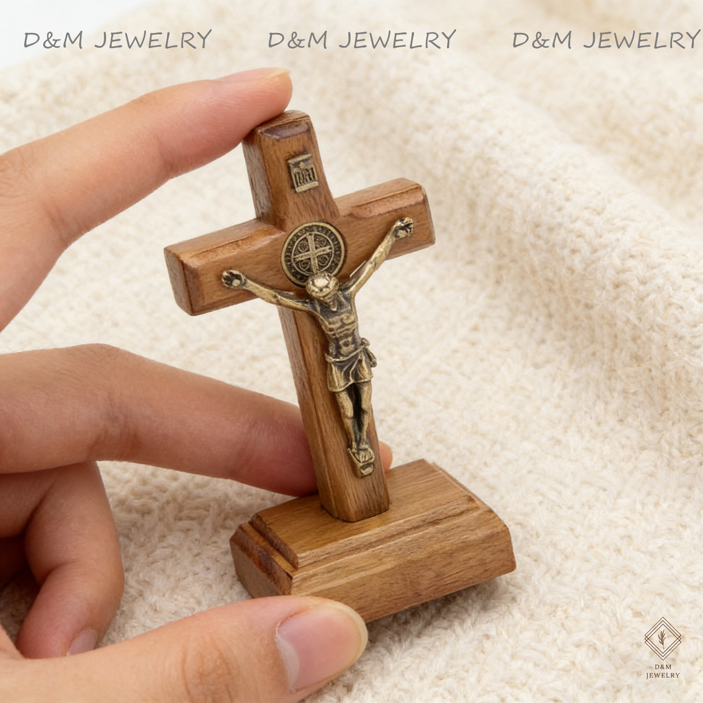 2026 Authentic Wooden Cross Jesus Figurine for Decoration Christ ...