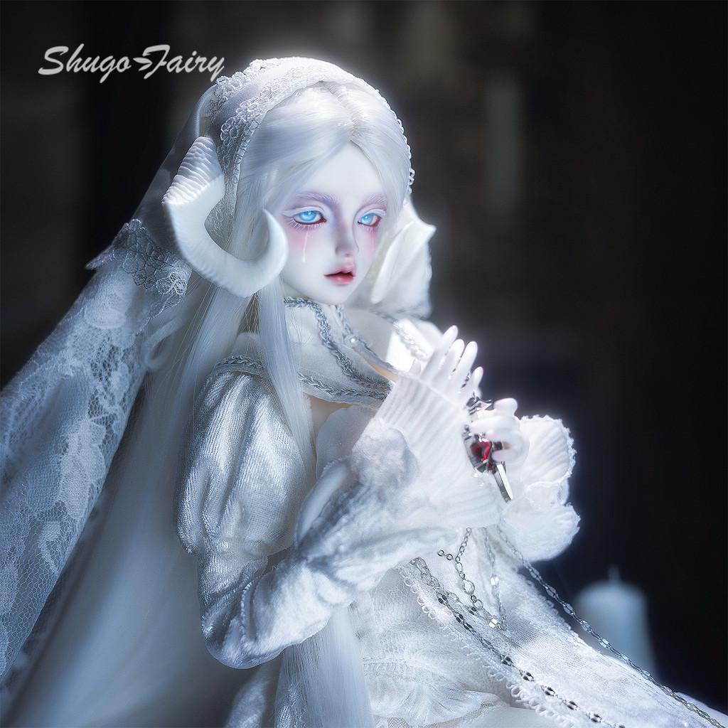1/4 BJD Doll Sylvi C Full Set Demon Goat Horn Nun Godmother Outfit ...