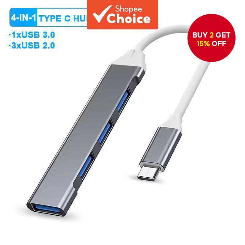 Type C HUB USB Port 4 in 1 High Speed OTG 4 Port Multi Splitter Adapter ...